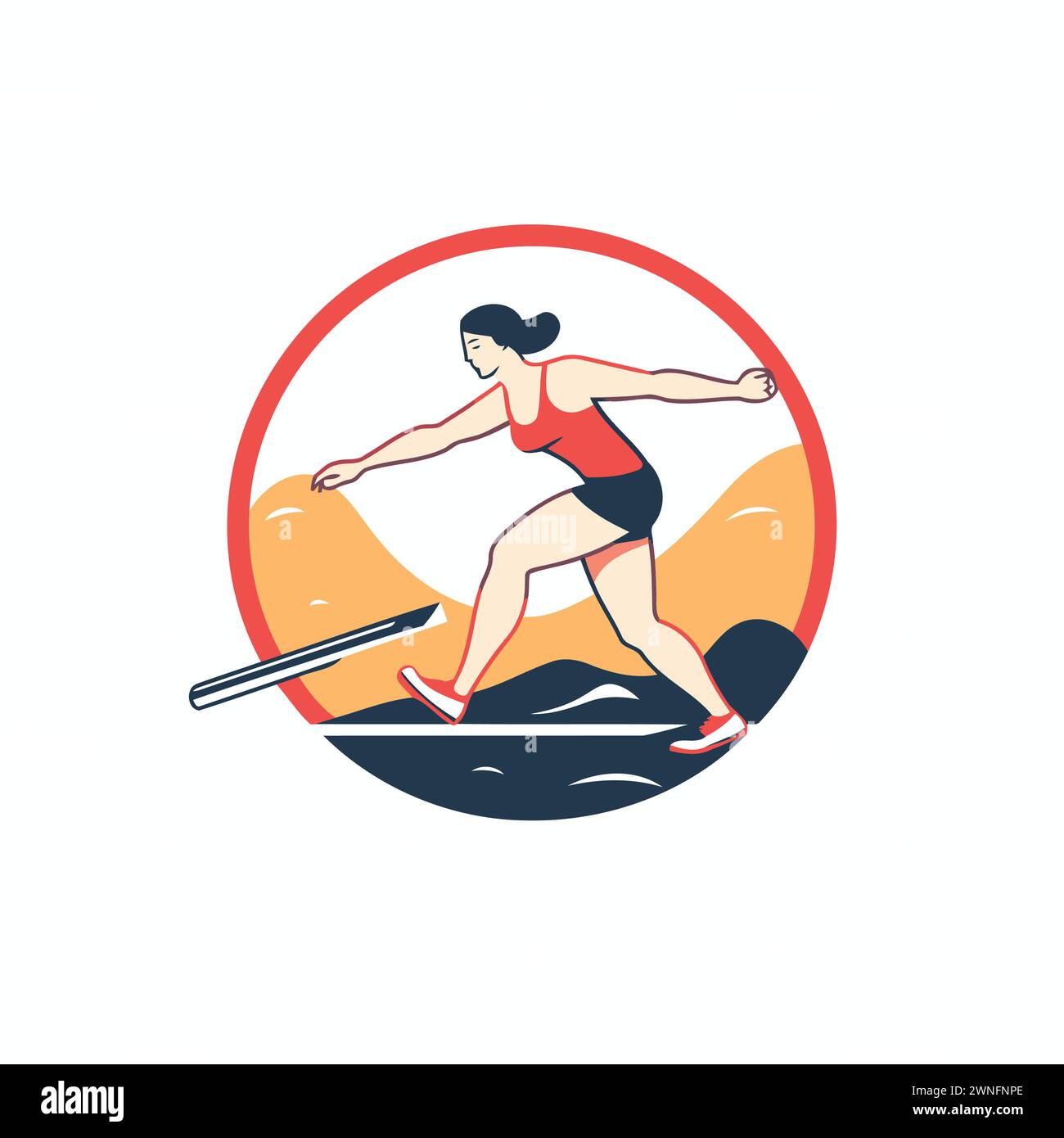 Woman in a rowing boat Cut Out Stock Images & Pictures - Alamy
