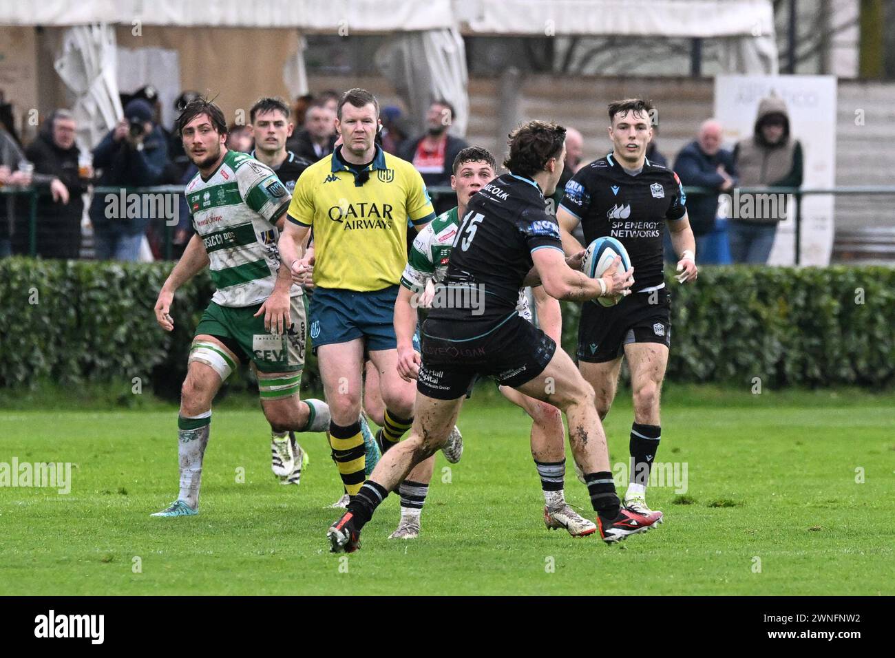Treviso, Italy. 02nd Mar, 2024. Josh Mckay ( Glaslow Warriors ) during ...
