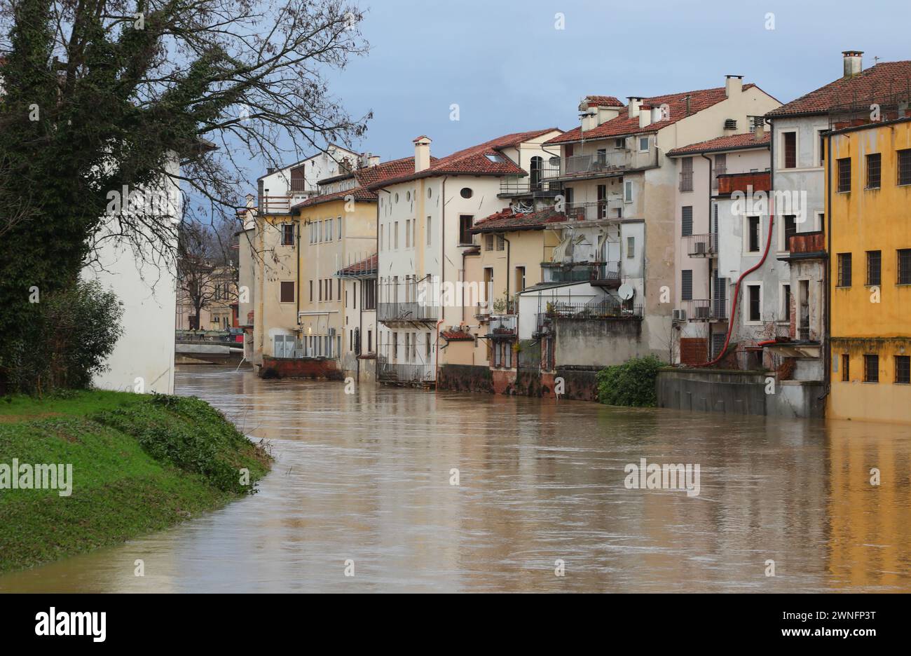 houses submerged by water during the river overflows following ...