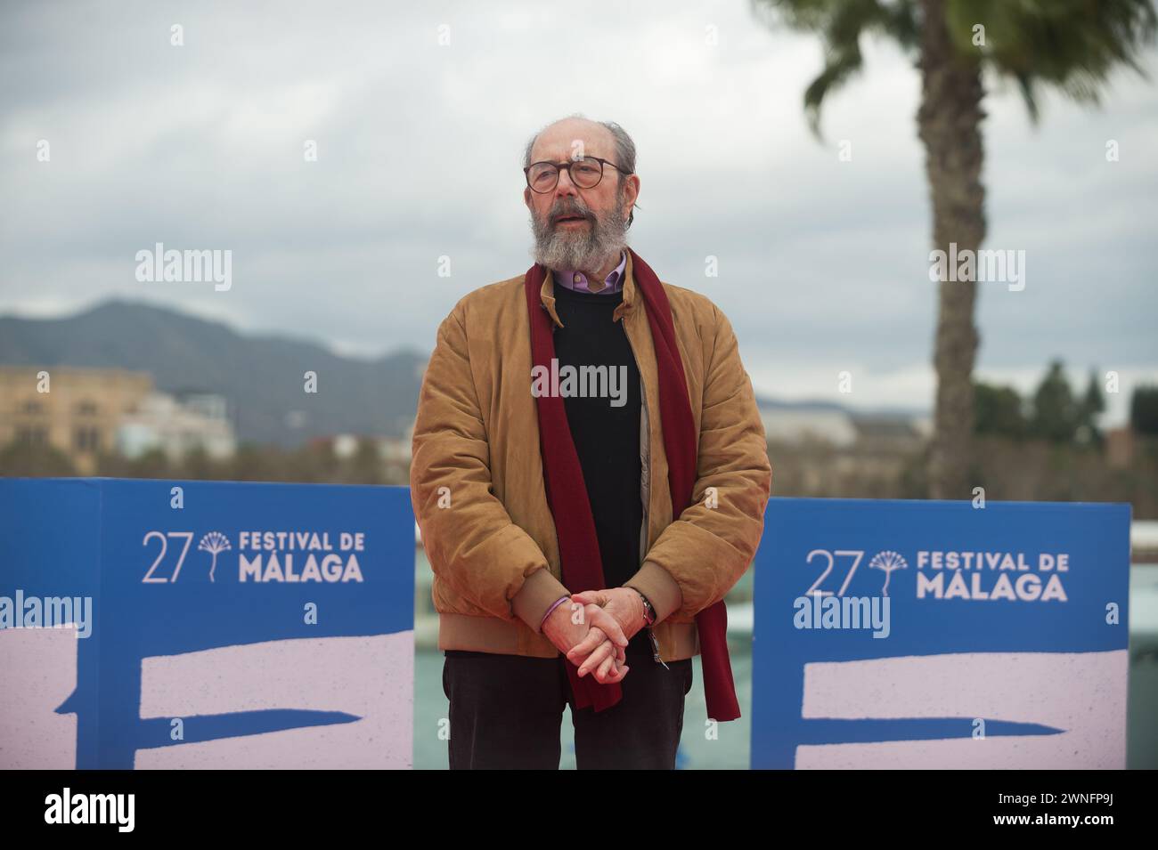 Malaga, Spain. 02nd Mar, 2024. Spanish actor Miguel Rellan poses during ...