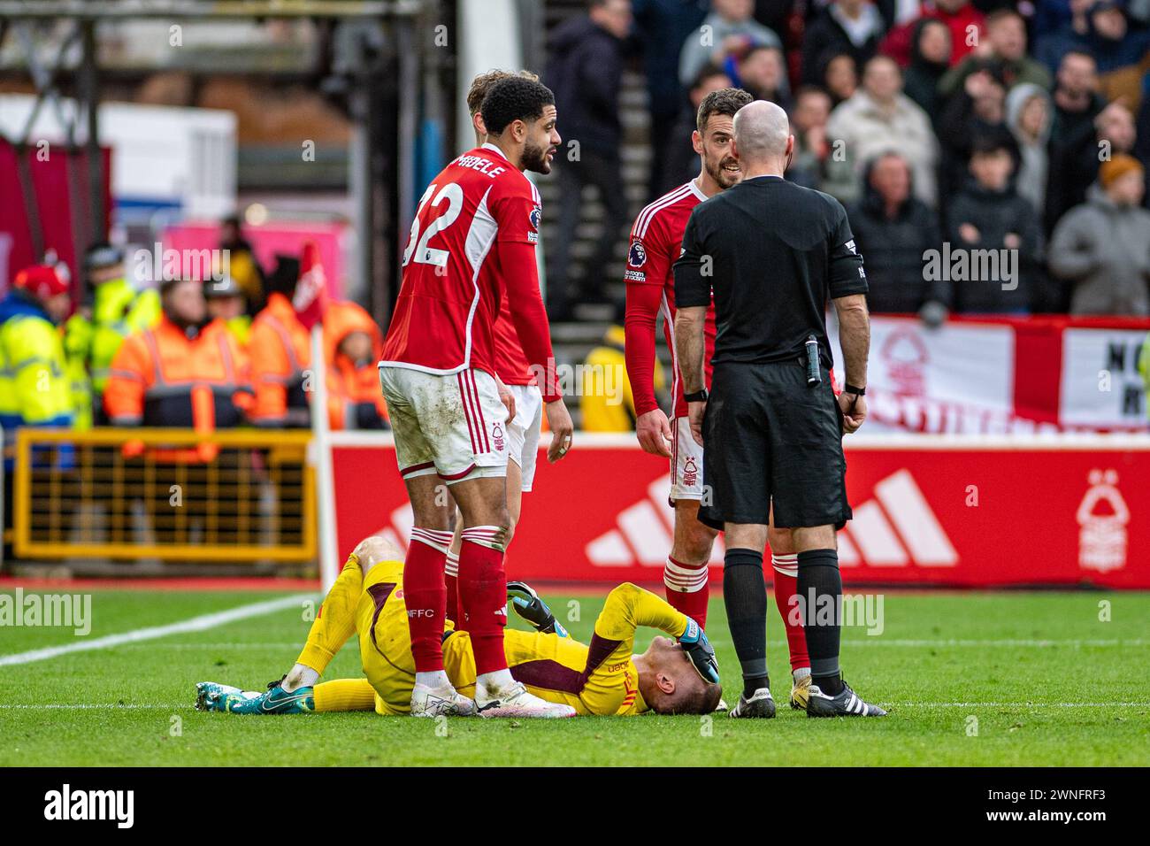 The City Ground, Nottingham, UK. 2nd Mar, 2024. Premier League Football ...