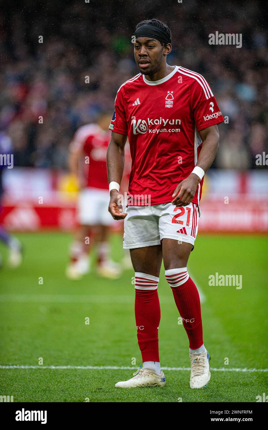 The City Ground, Nottingham, UK. 2nd Mar, 2024. Premier League Football ...