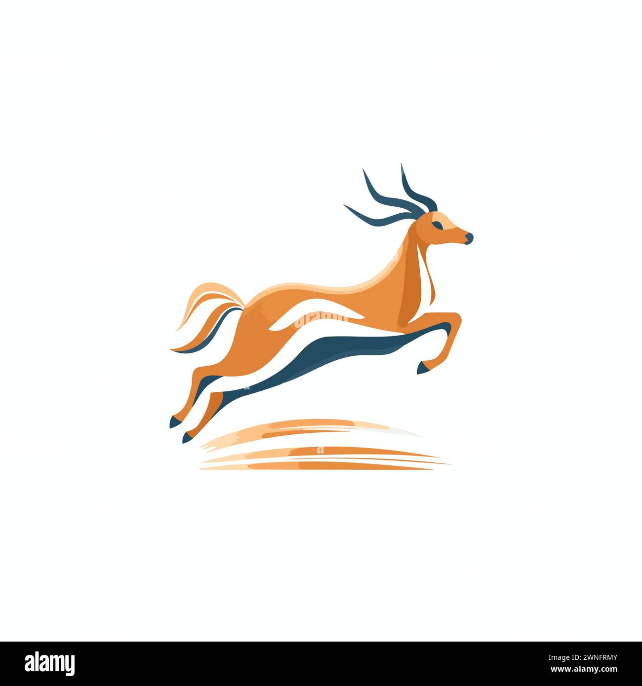 Antelope running cartoon hi-res stock photography and images - Alamy