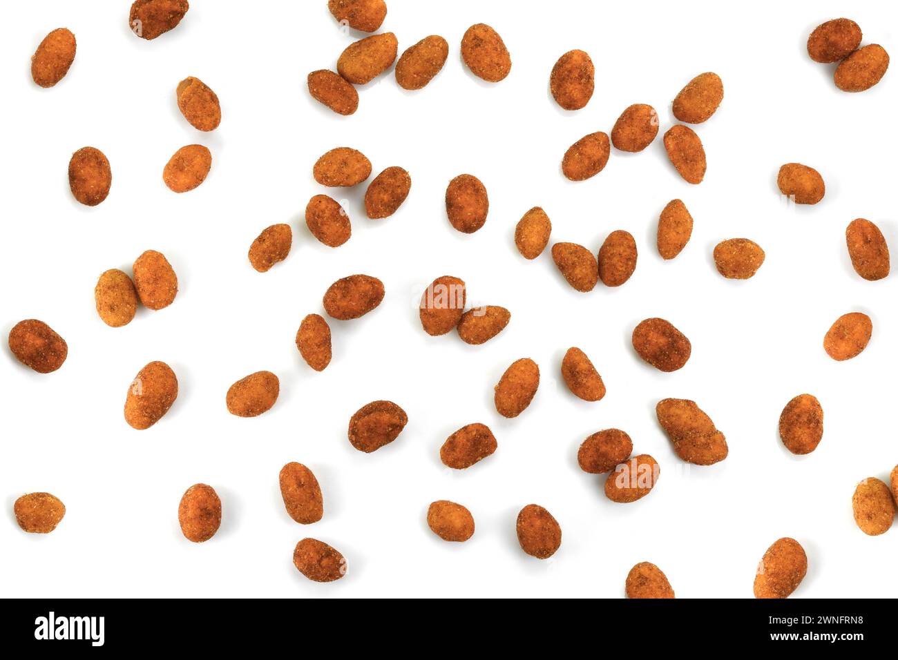 Crispy peanut isolated on white background. Coated peanuts isolated ...