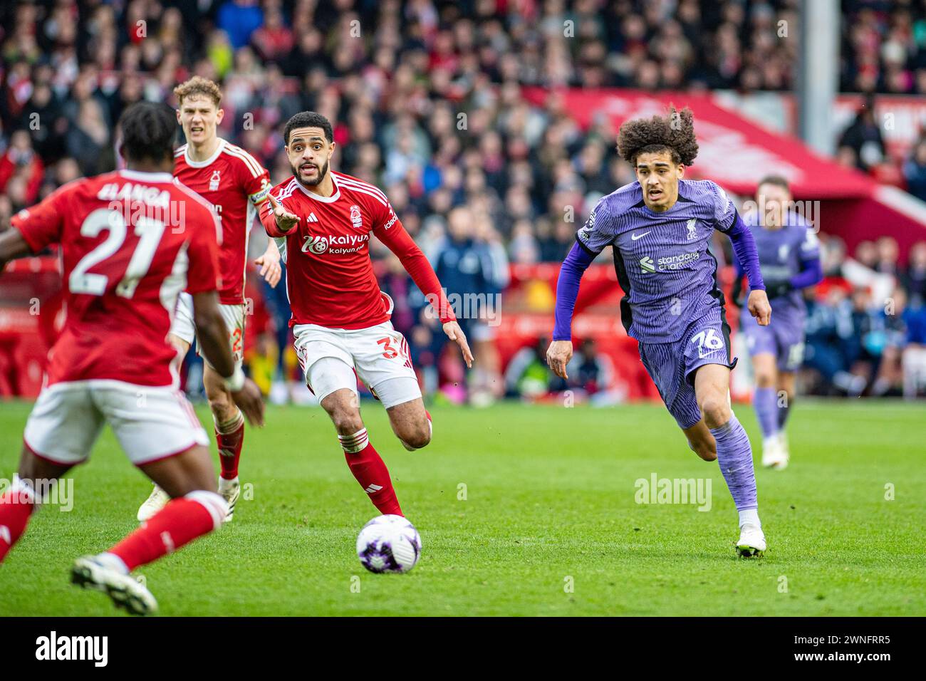 The City Ground, Nottingham, UK. 2nd Mar, 2024. Premier League Football ...