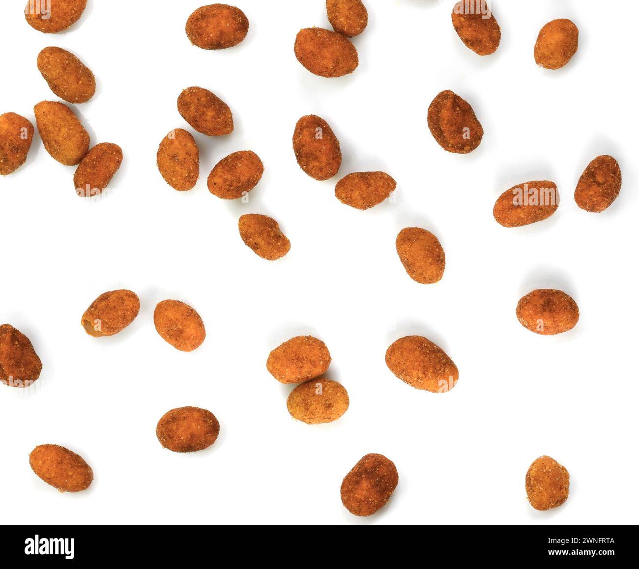Crispy peanut isolated on white background. Coated peanuts isolated ...
