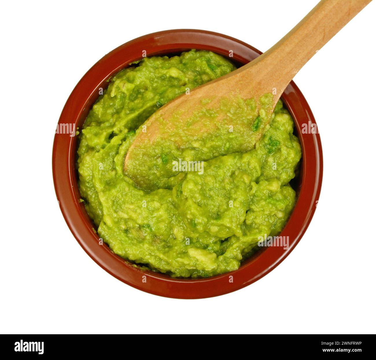 Traditional latinamerican mexican sauce guacamole isolated. Healthy ...