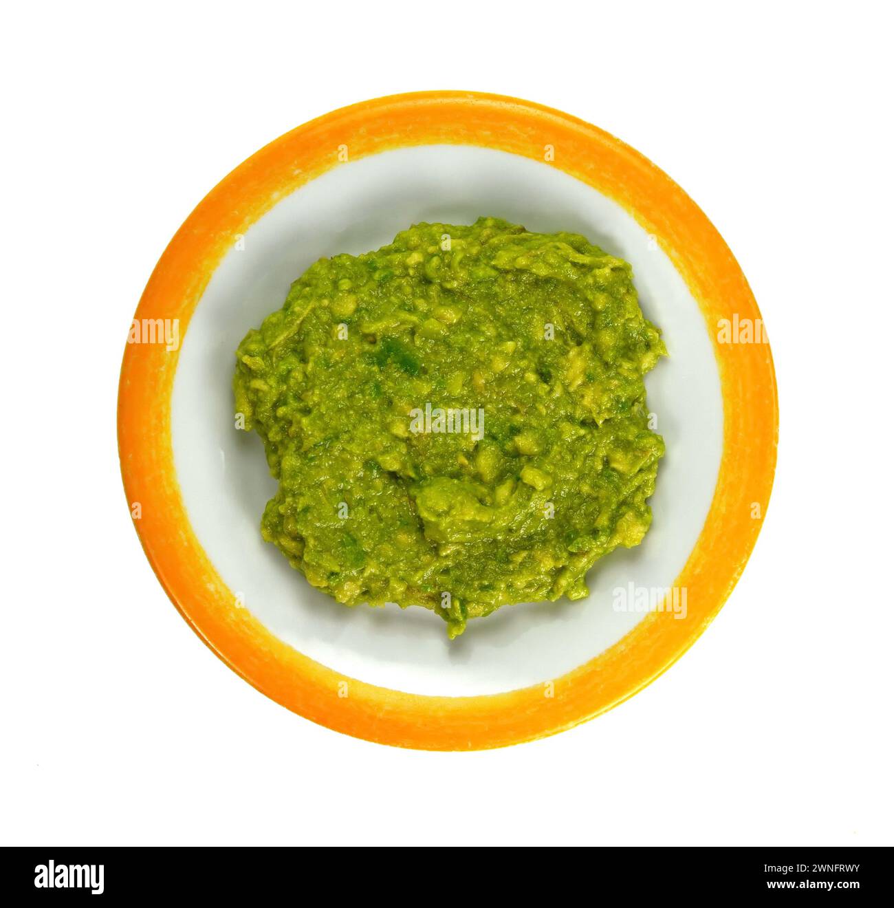 Traditional latinamerican mexican sauce guacamole isolated. Healthy ...