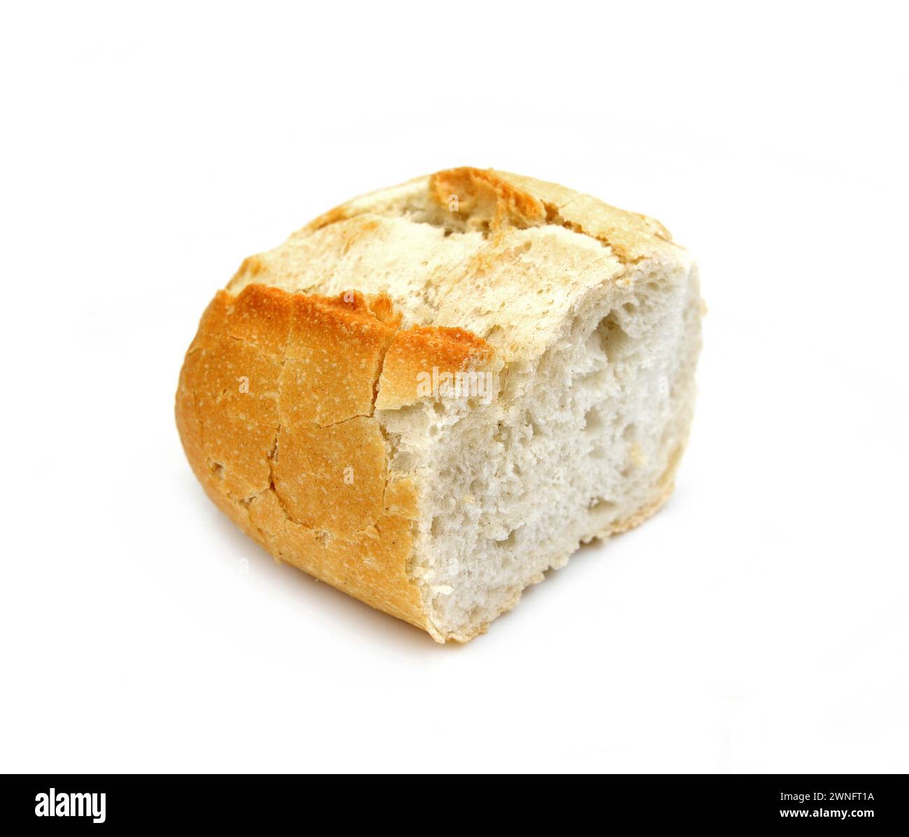Half bread isolated on white background Stock Photo - Alamy