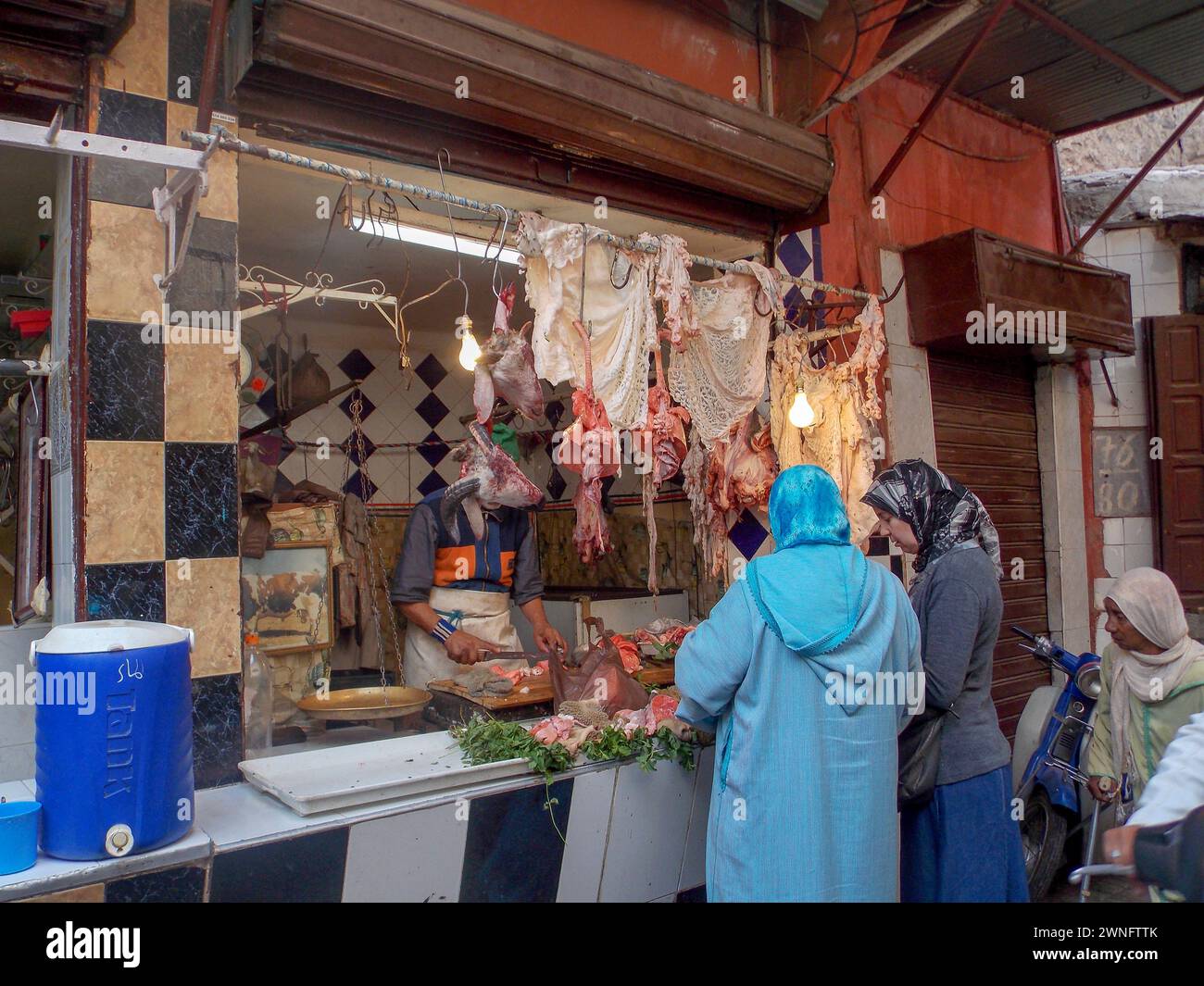 Meat market in medina marrakech morocco hi-res stock photography and ...