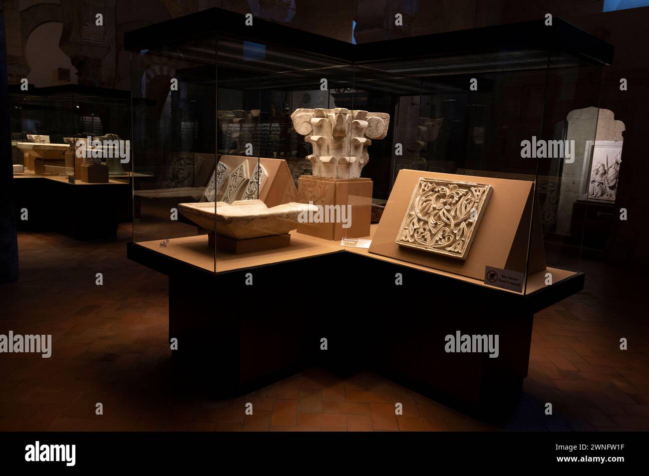 An archaeological exhibit in the mosque–cathedral of Cordoba in ...