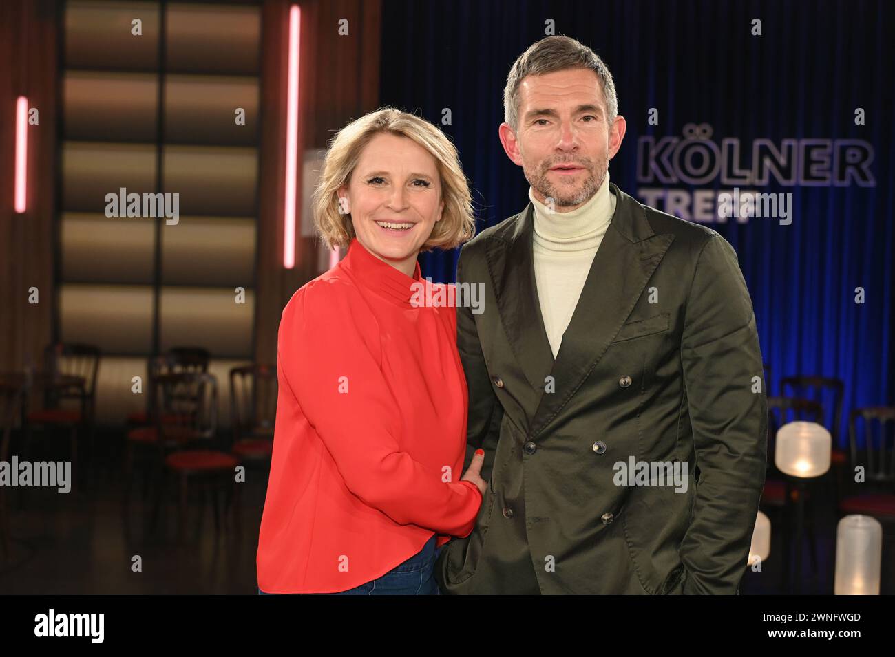 Cologne, Germany. 01st Mar, 2024. The team of presenters Susan Link and Micky Beisenherz of the ...