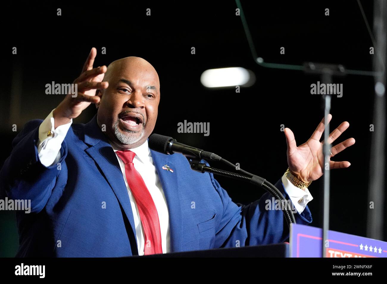 North Carolina Lt. Gov. Mark Robinson speaks before Republican ...