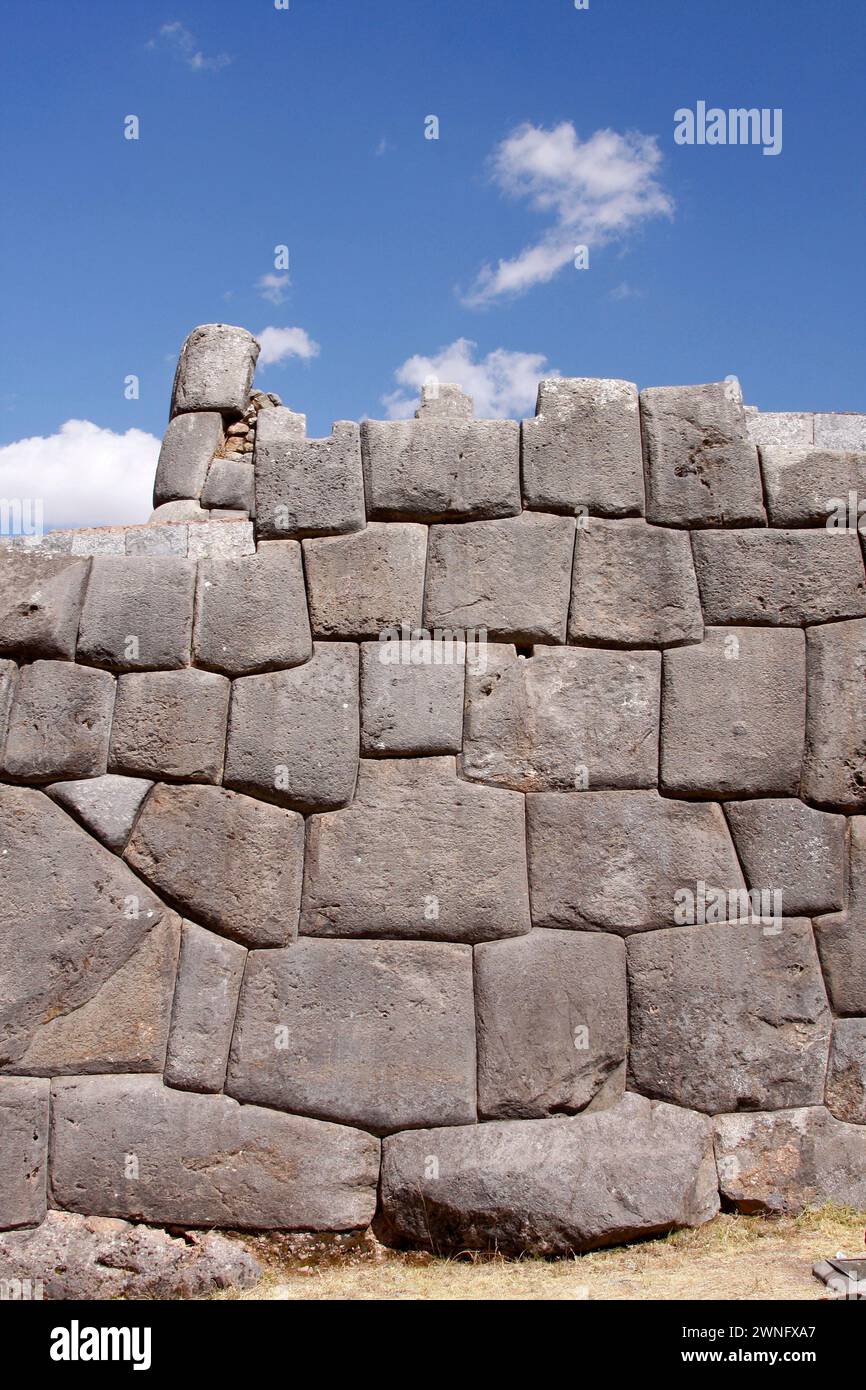 Rocks construction at Saqsaywaman, Sacsayhuaman or Saksaq Waman is a ...