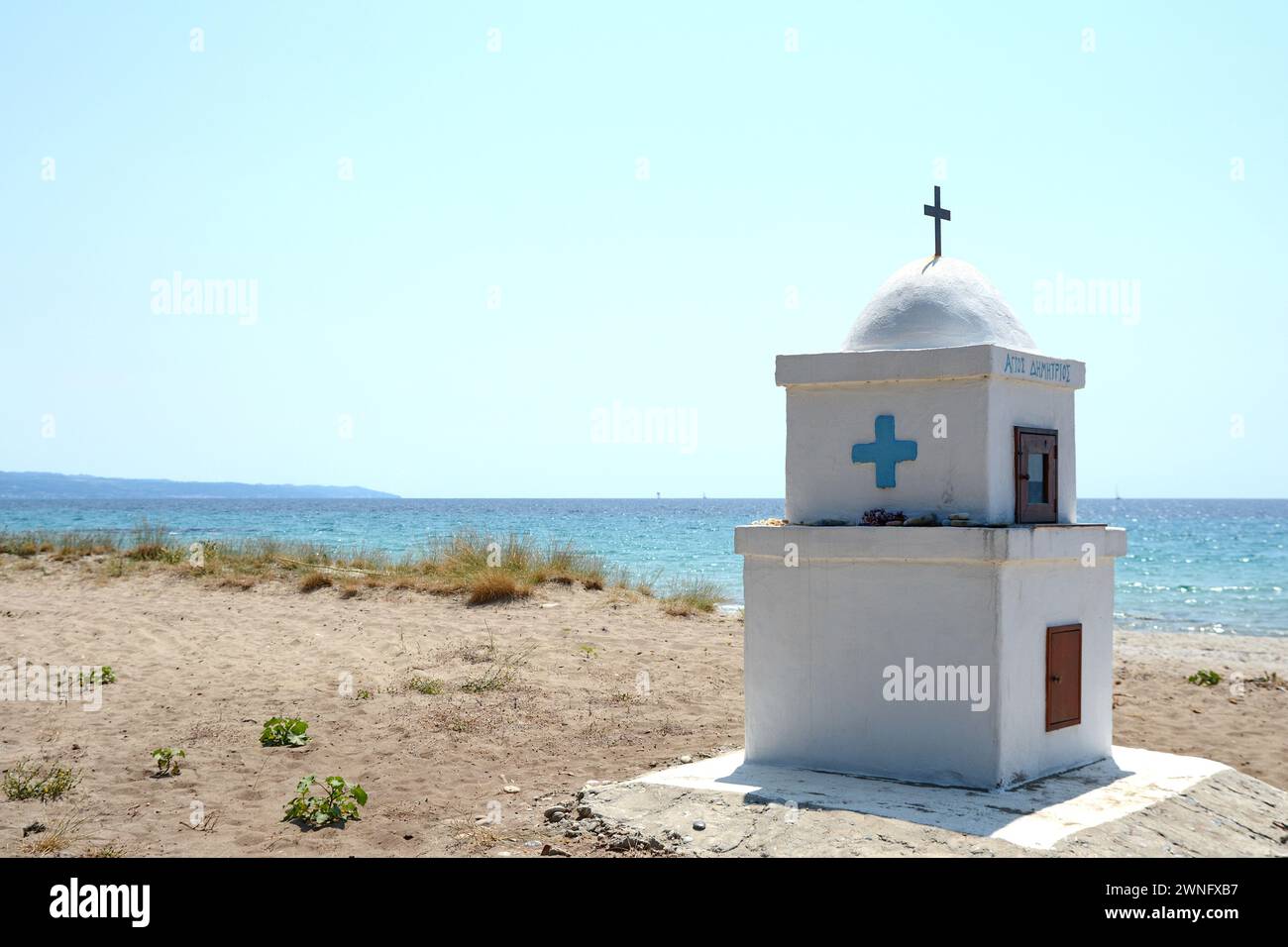 Typical greek small road shrine - Crete Orthodox church in miniature ...