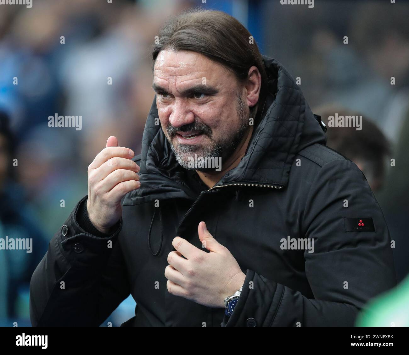 Daniel Farke manager of Leeds United during the Sky Bet Championship ...