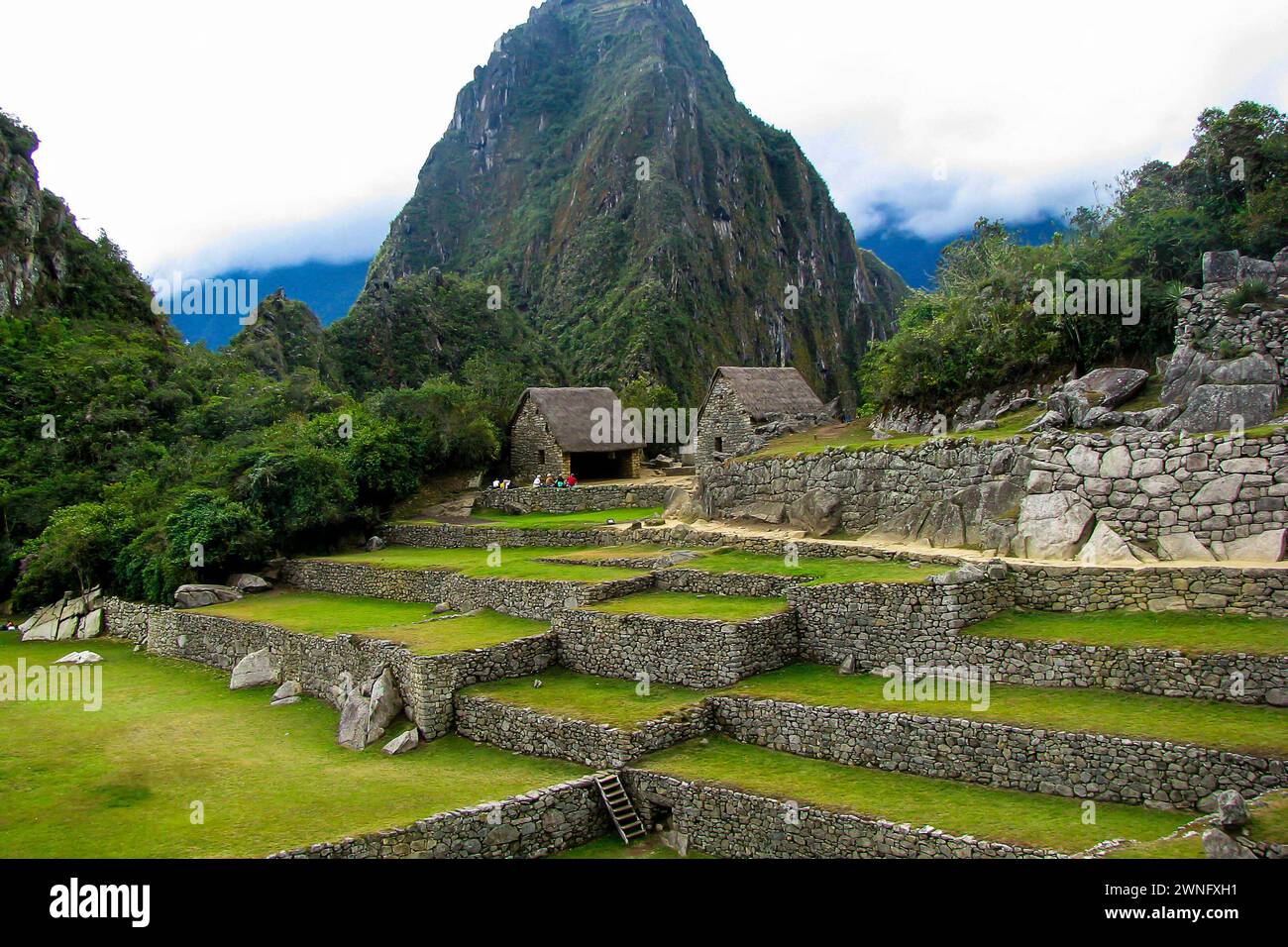 View of the ancient Inca City of Machu Picchu. The 15-th century Inca ...