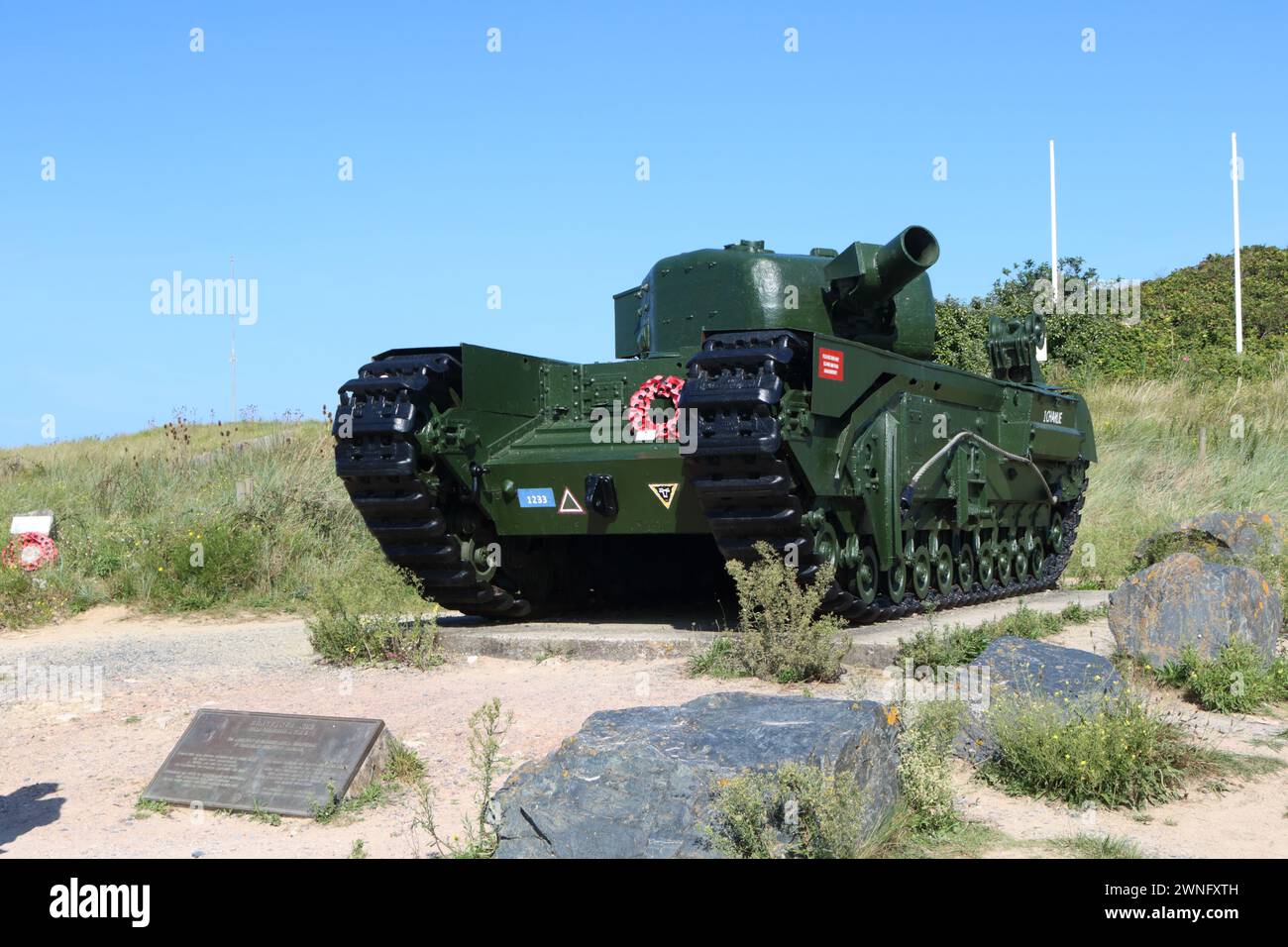 1 Charlie Tank, Normandy, France Stock Photo - Alamy