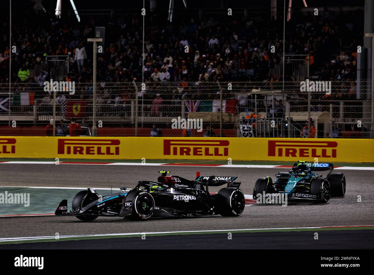 Sakhir, Bahrain. 02nd Mar, 2024. Lewis Hamilton (GBR) Mercedes AMG F1 ...