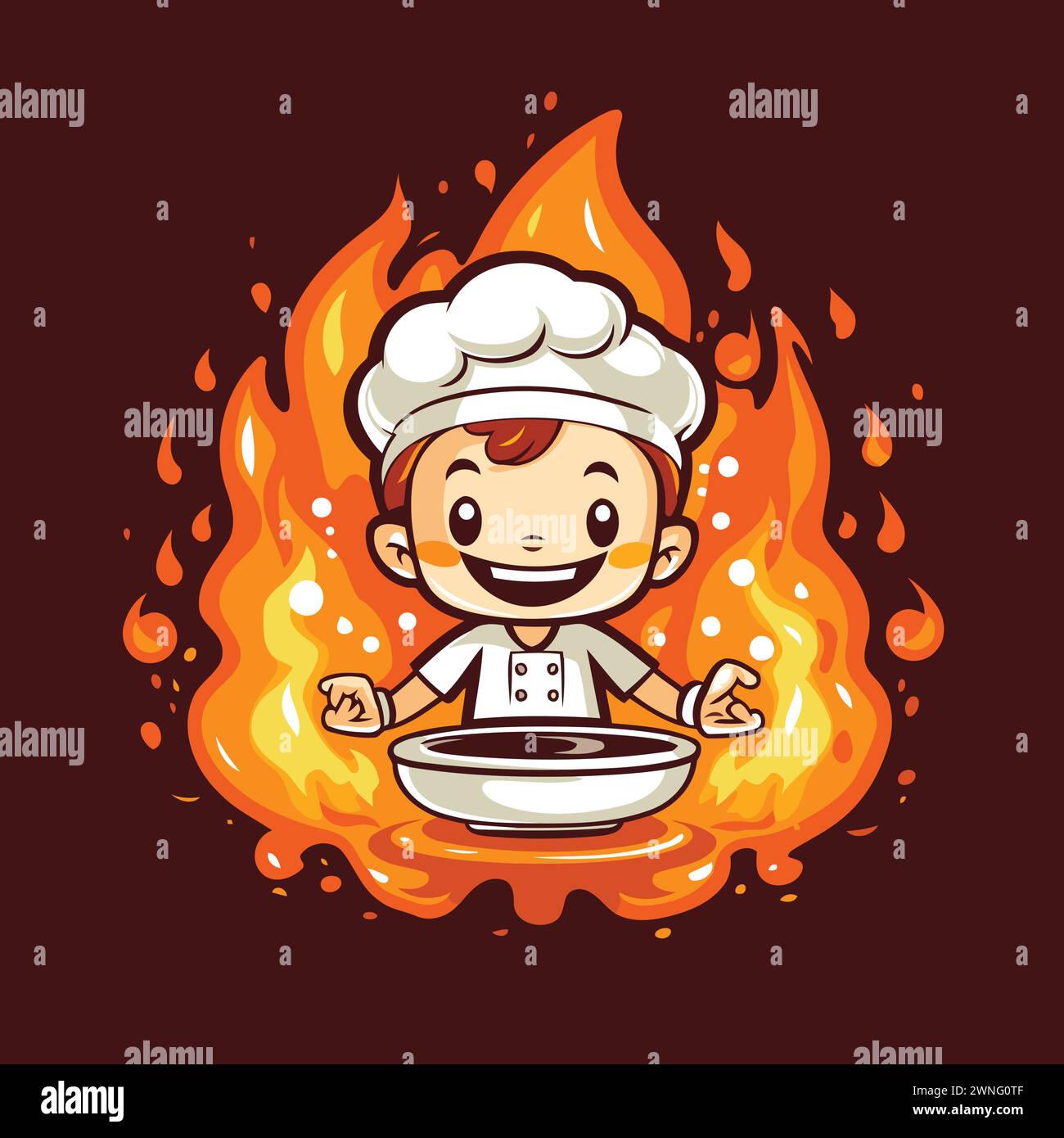 Fire flame character vector vectors Stock Vector Images - Alamy