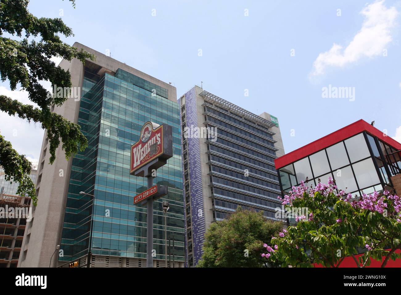 Caracas, Venezuela - may 06, 2014 - View of downtown with fast food ...