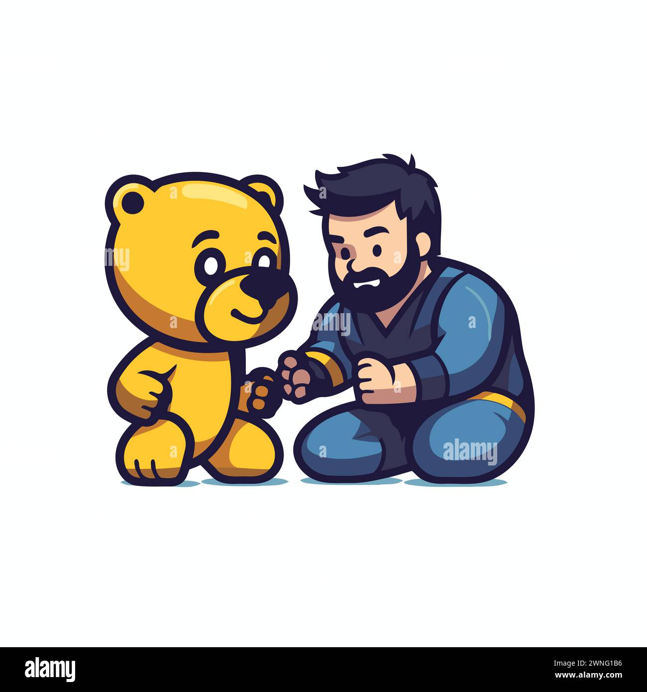 Cartoon sad bear Stock Vector Images - Alamy