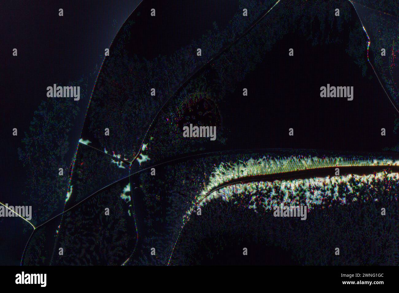 texture background cracks on broken screen of a liquid crystal display ...