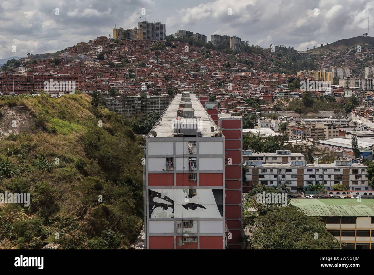 A mural depicts "Chavez's eyes", a design based on the eyes of the late ...