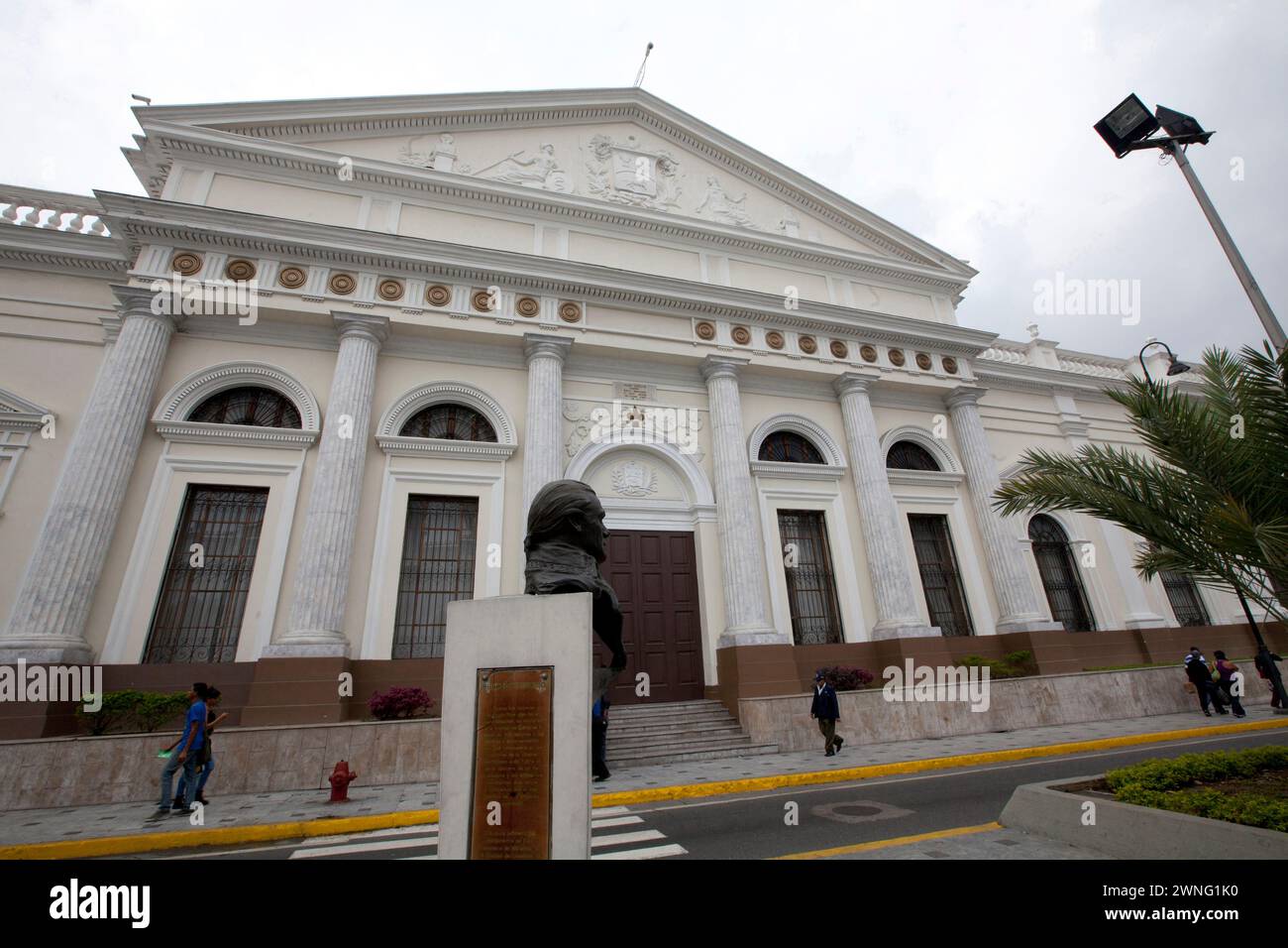 Caracas, Venezuela - may 08, 2014 - people walks in front the facade of ...