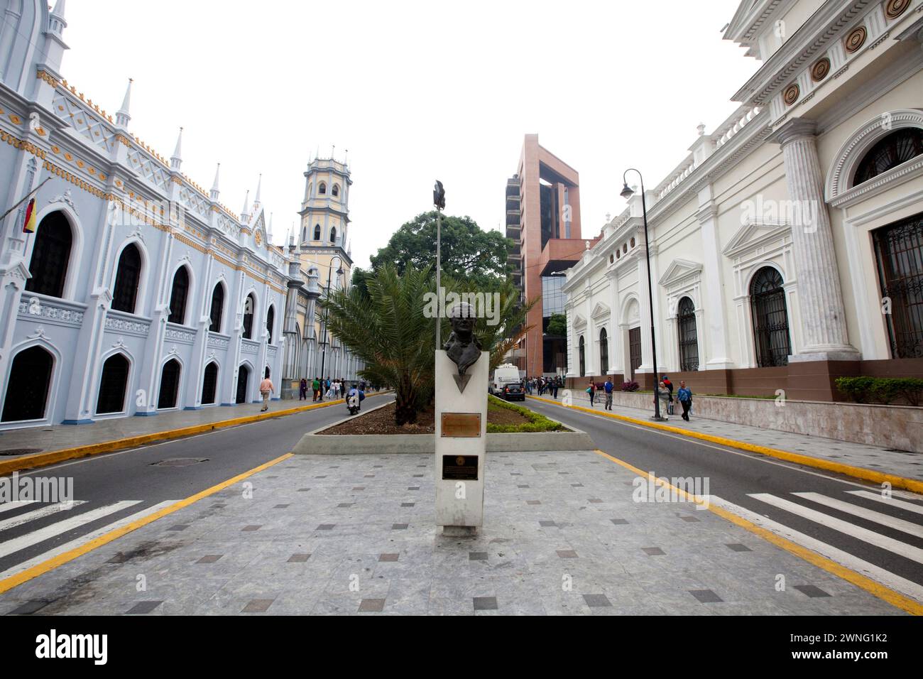 Caracas, Venezuela - may 08, 2014 - People walks on street at National ...
