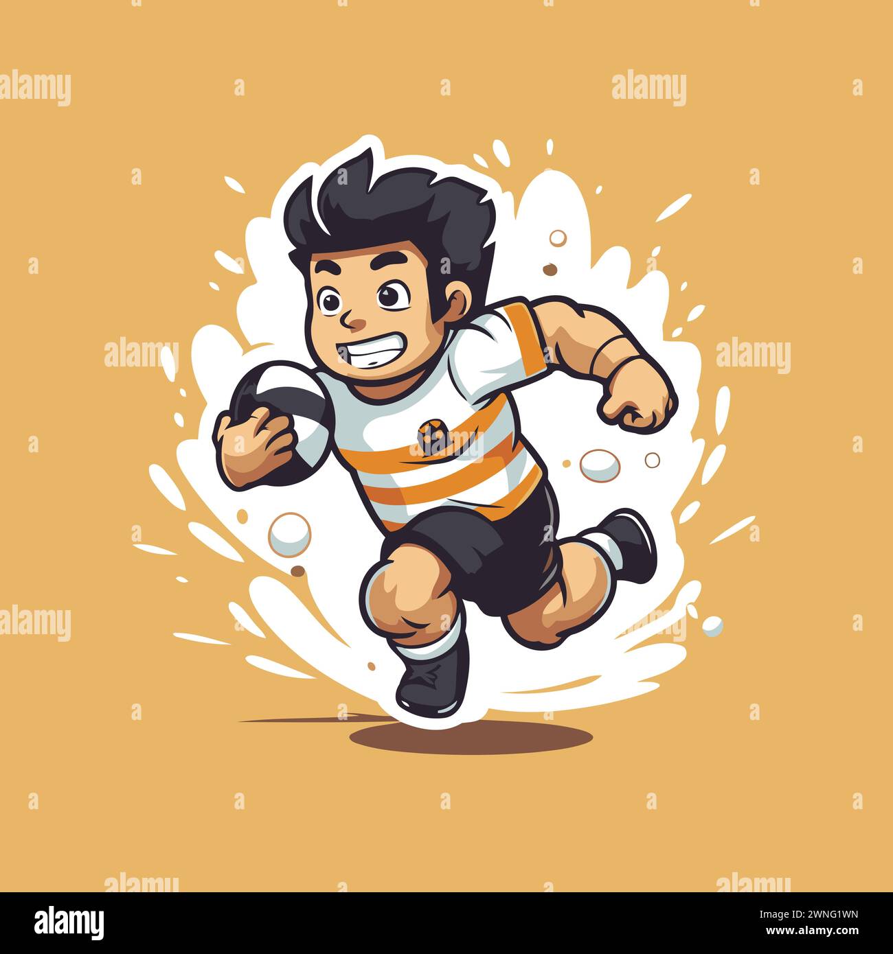 Illustration rugby player kicking ball Stock Vector Images - Alamy