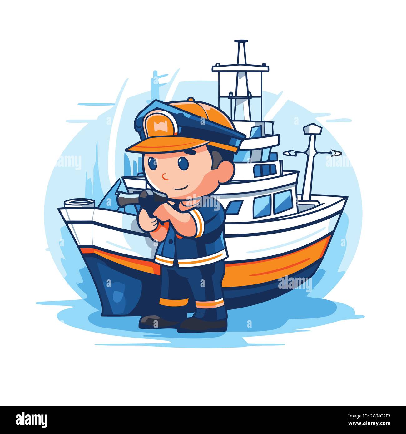 Fishing boat captain Cut Out Stock Images & Pictures - Alamy