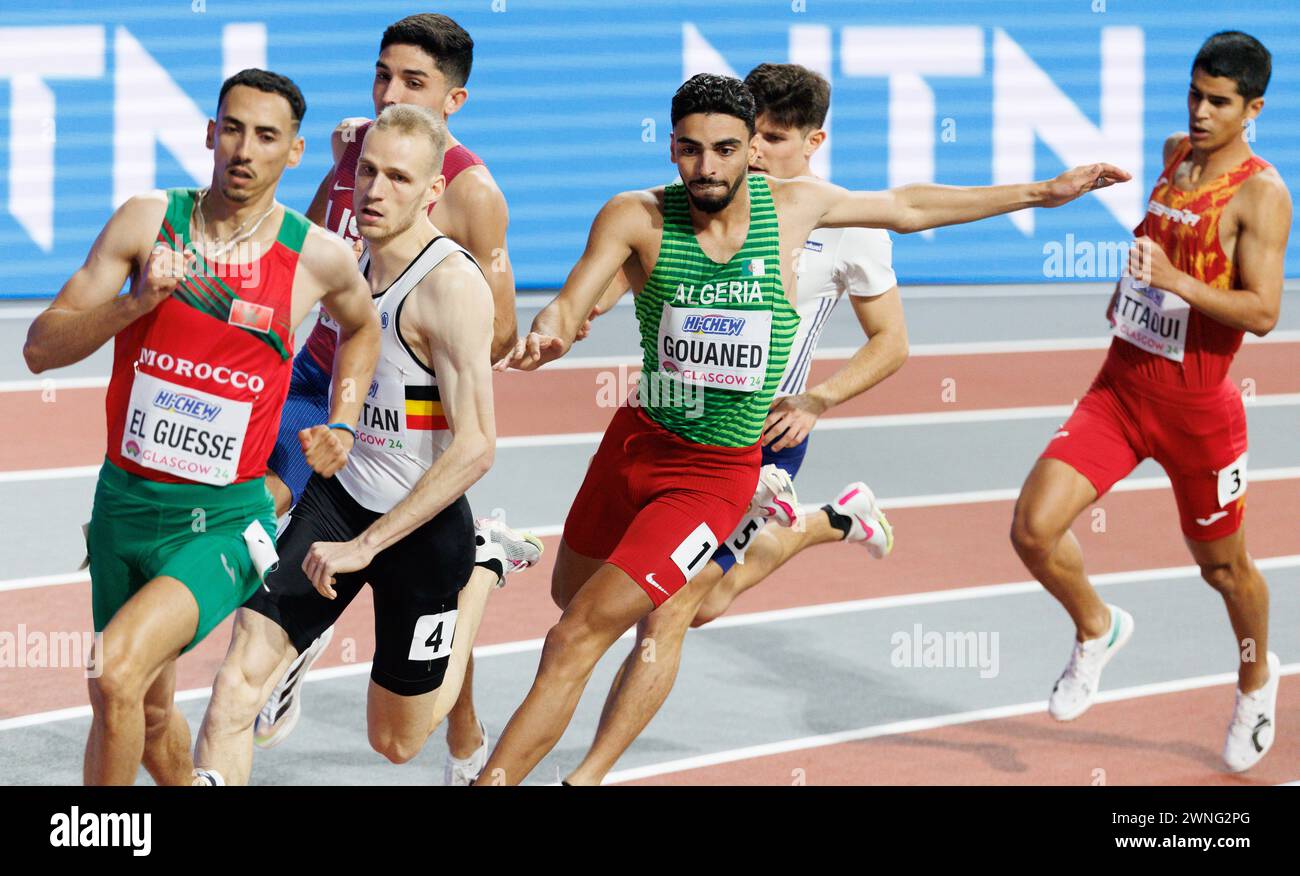 Glasgow, UK. 02nd Mar, 2024. Belgian Eliott Crestan pictured in action ...