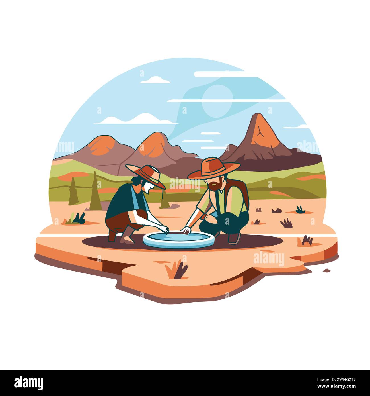 Wilderness in the desert Stock Vector Images - Alamy