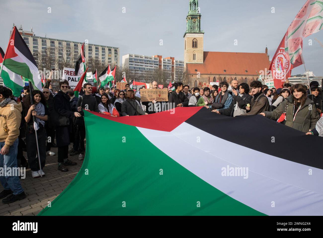 In Berlin, on March 2, 2024, a protest took place amidst the Israel ...