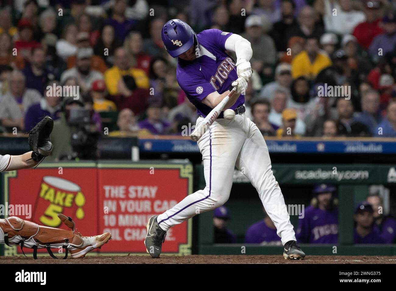Houston, Texas, USA. 1st Mar, 2024. LSU first baseman JARED JONES (22 ...