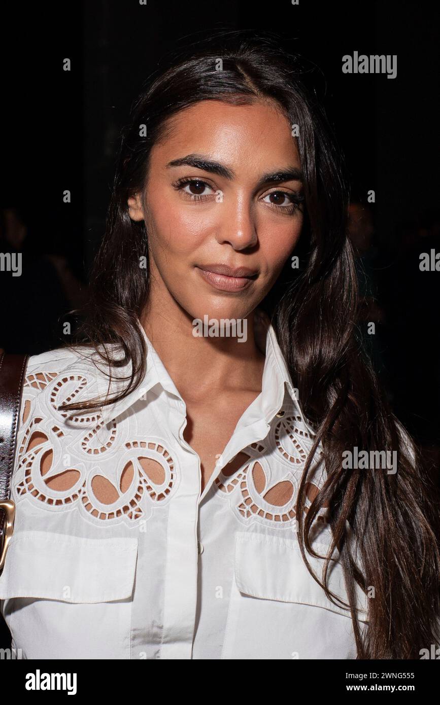 Sandra Shehab attends the Elie Saab Fall/Winter 2024-2025 ready-to-wear collection presented ...