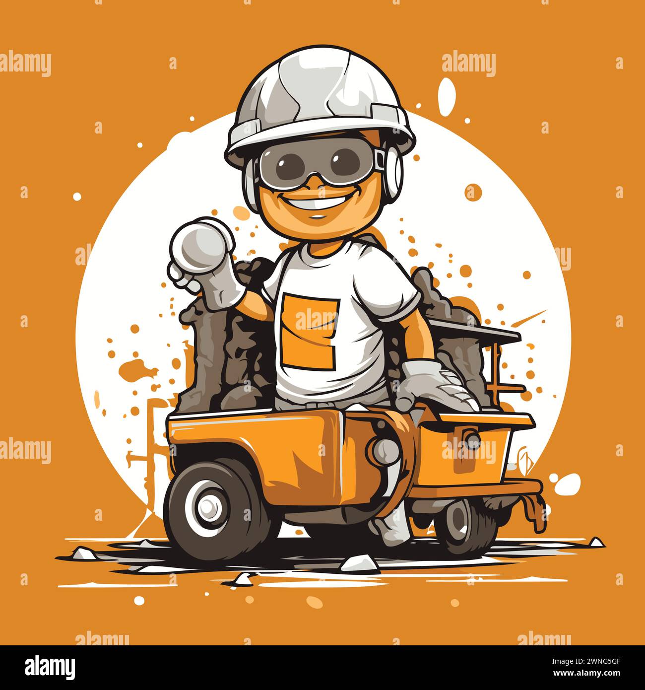 Construction pick up truck Stock Vector Images - Alamy