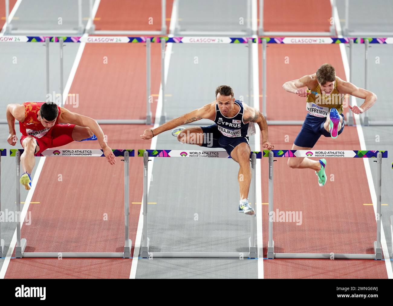 Mens 60m hurdles heat 1 hi-res stock photography and images - Alamy