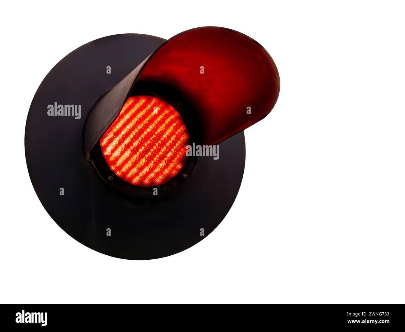 Red traffic light isolated on white with clipping path included Stock ...