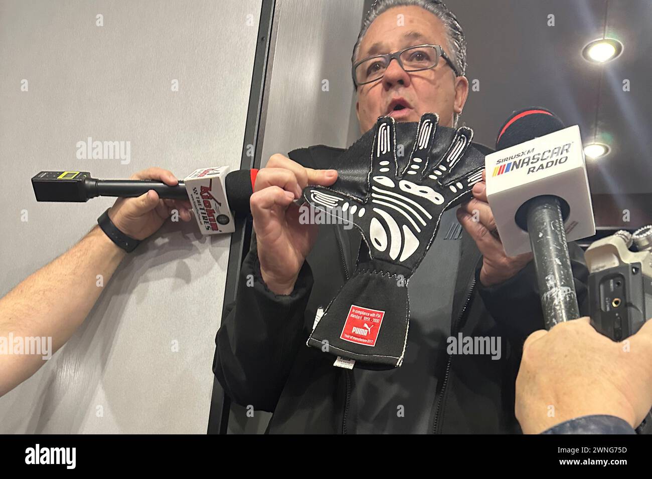 NASCAR Cup Series Managing Director Brad Moran shows reporters ...