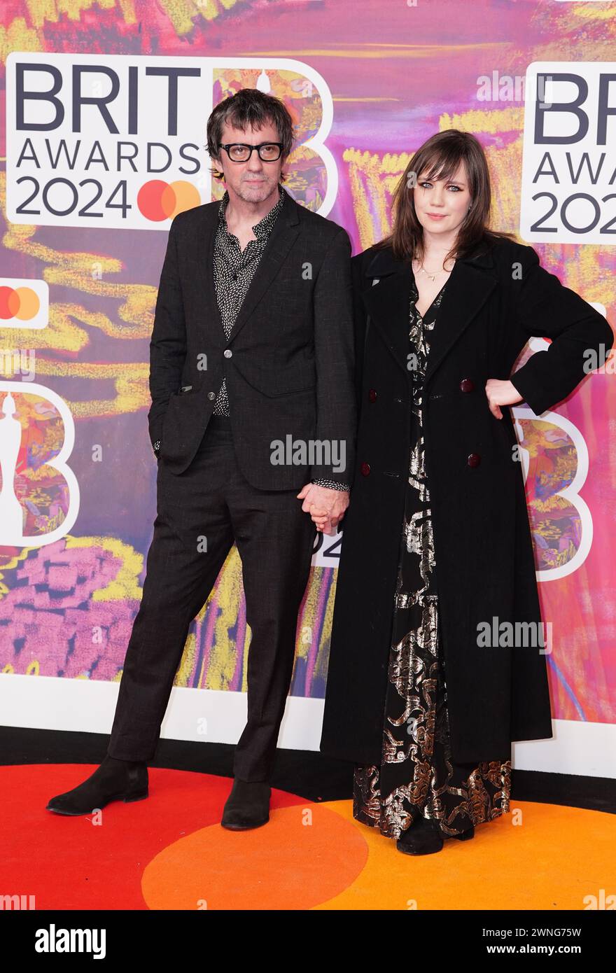 Graham Coxon and Rose Elinor Dougall attending the Brit Awards 2024 at ...