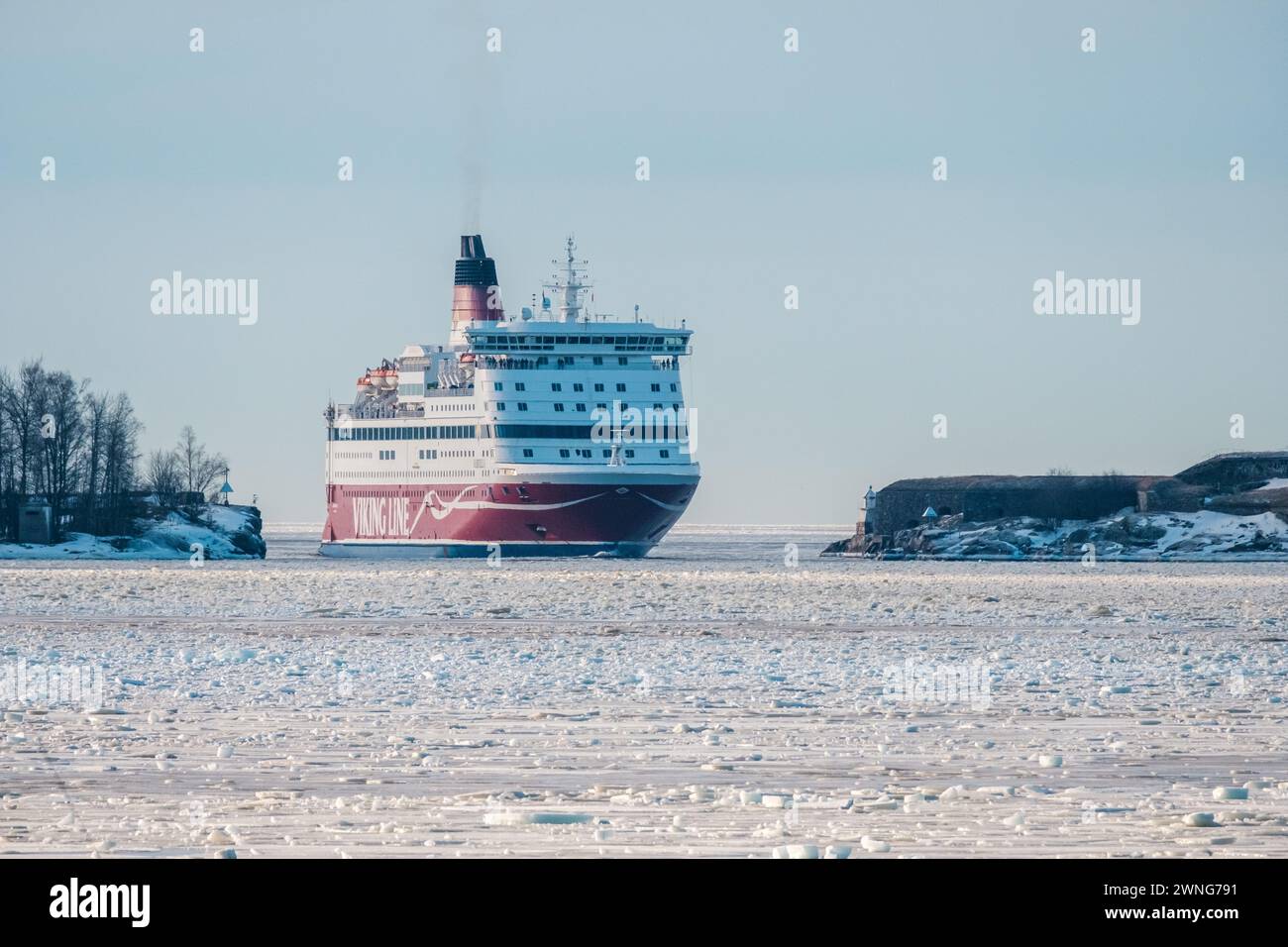 Helsinki / Finland - FEBRUARY 19, 2024: Passenger car ferry MV ...