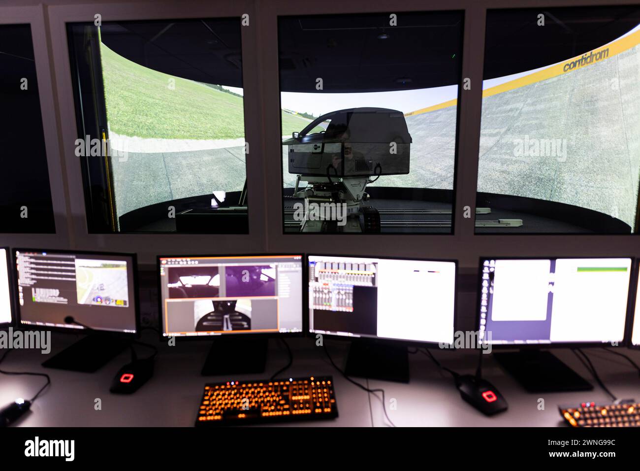 Wietze, Germany. 01st Mar, 2024. Screens stand in the control room of ...