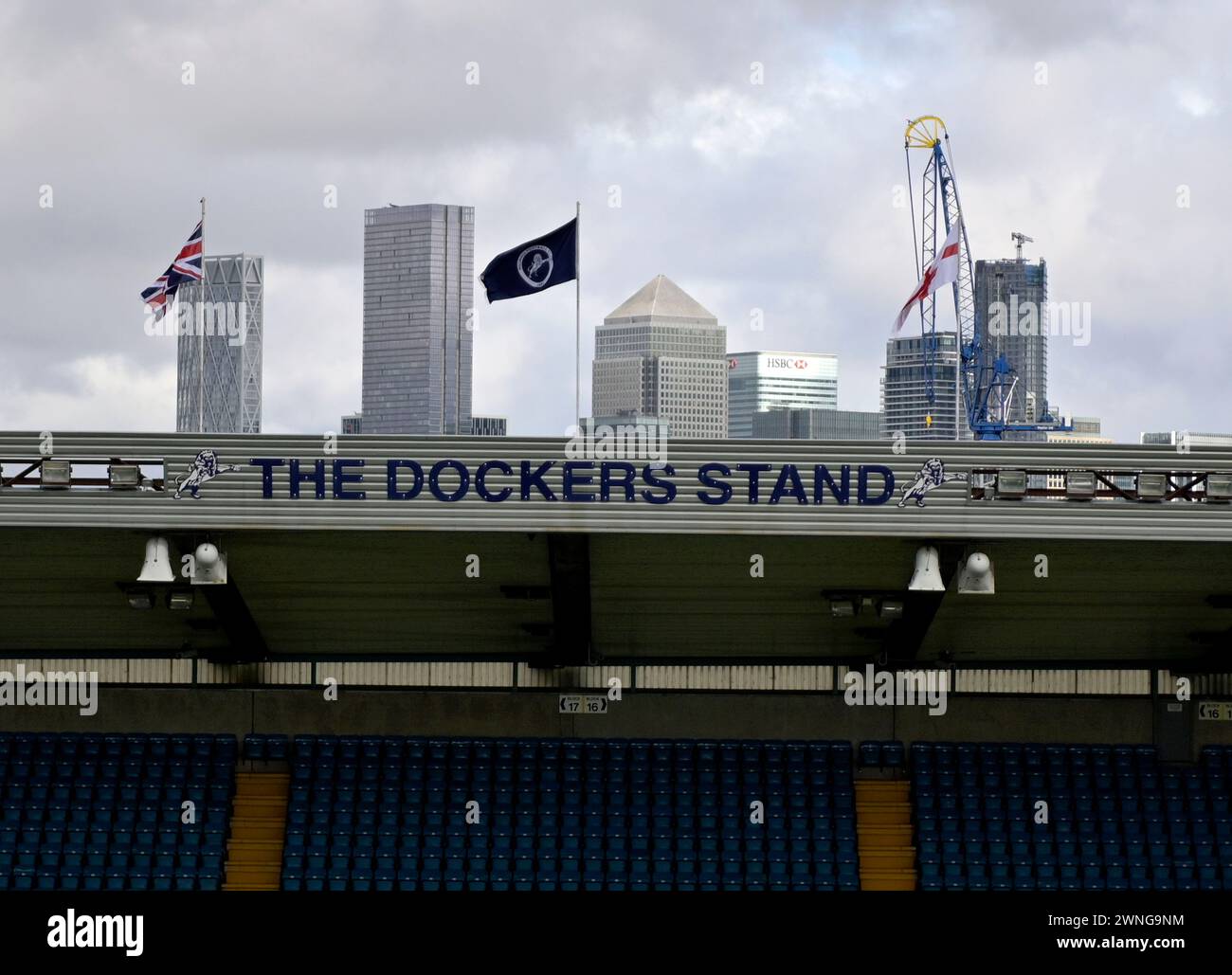 Football flags the dockers stand hi-res stock photography and images ...
