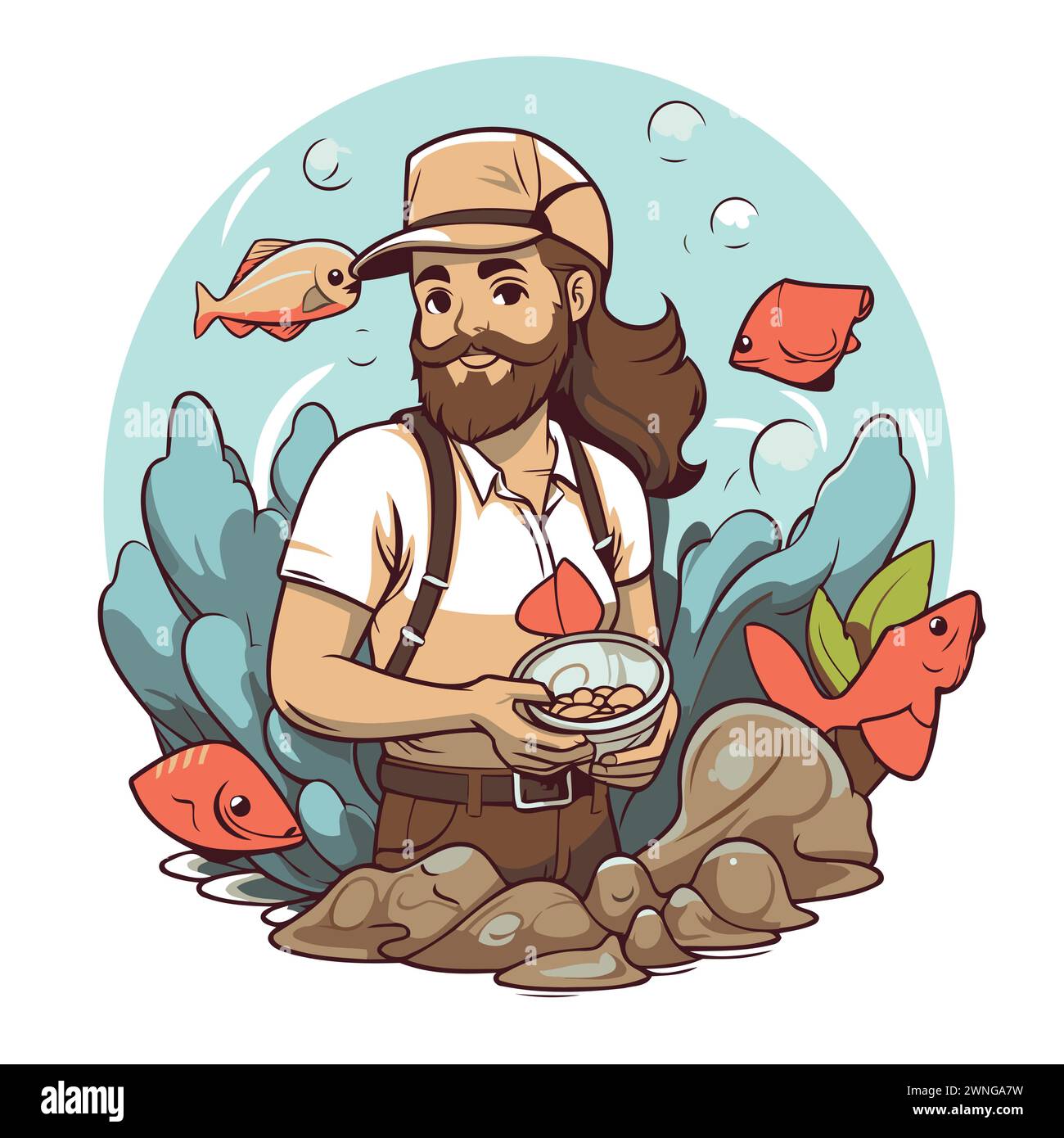 Cartoon fish bowl Stock Vector Images - Alamy