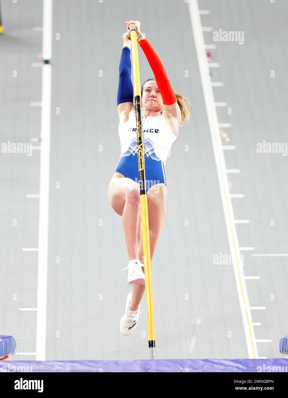 France's Margot Chevrier in the Women's Pole Vault during day two of ...