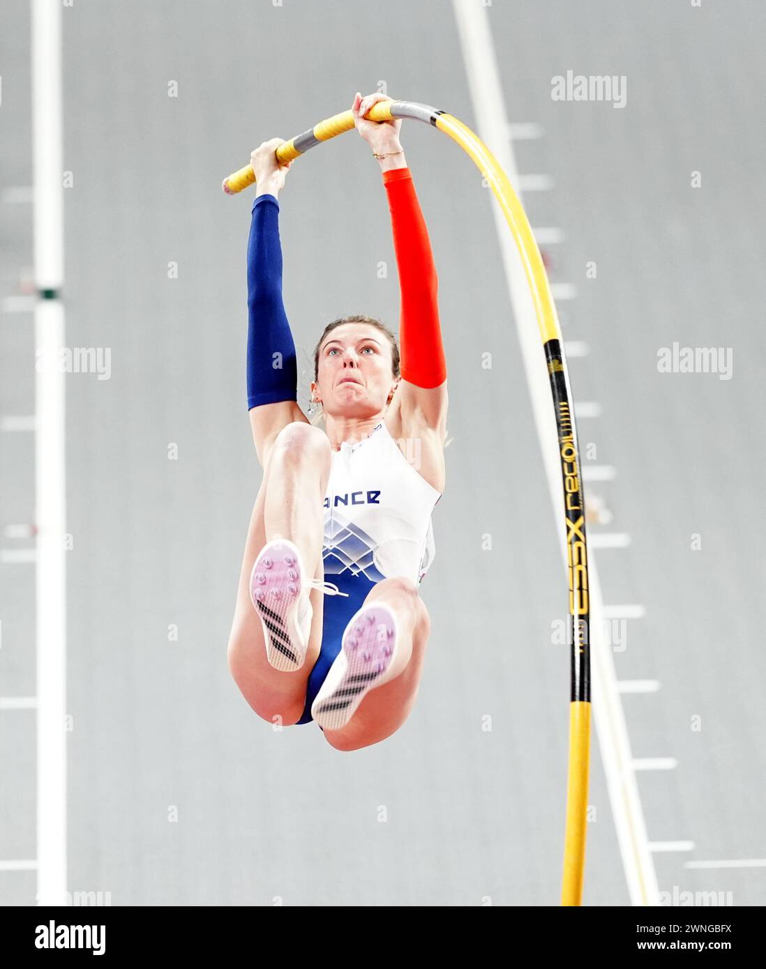 France's Margot Chevrier in the Women's Pole Vault during day two of ...