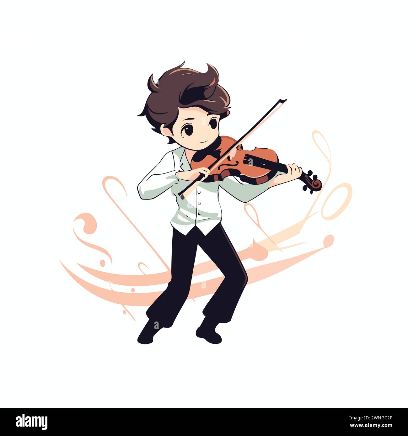 Violin player vector cartoon Stock Vector Images - Alamy