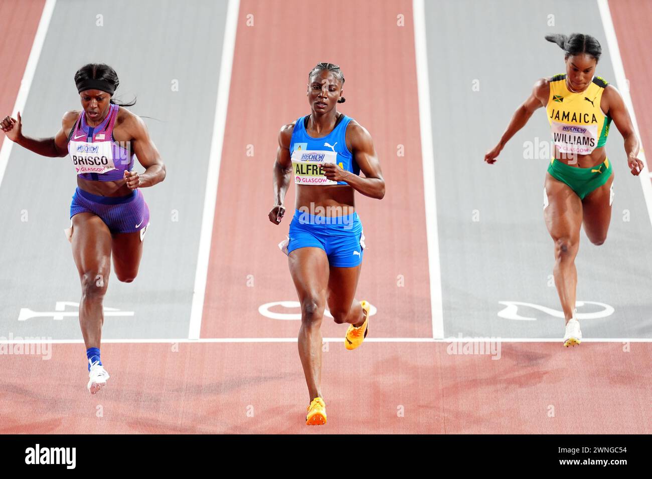 USA's Mikiah Brisco, Saint Lucia's Julien Alfred and Jamaica's Briana ...